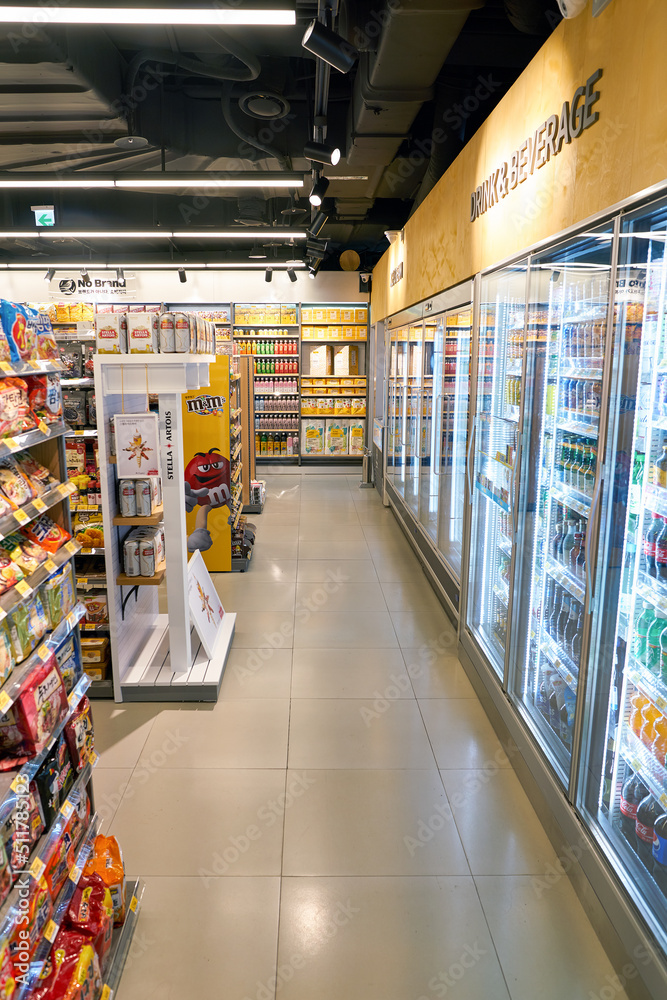 SEOUL, SOUTH KOREA - CIRCA MAY, 2017: inside a convenience store in ...