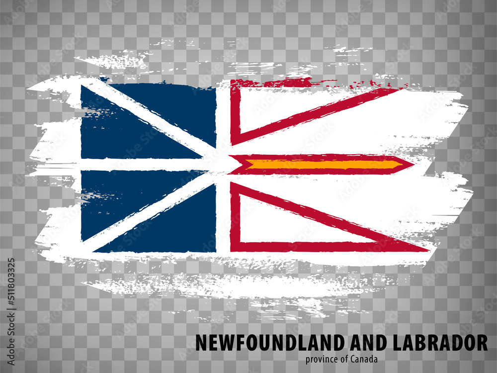 Flag of Newfoundland and Labrador from brush strokes. Canada. Flag ...