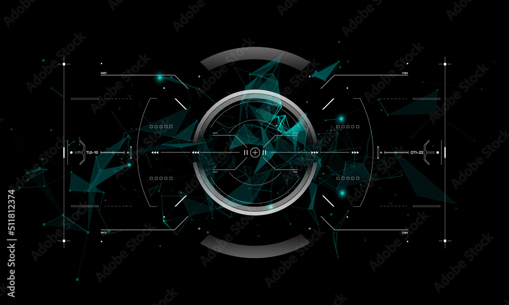 Futuristic concept of HUD UI cockpit screen frame scifi concept design ...