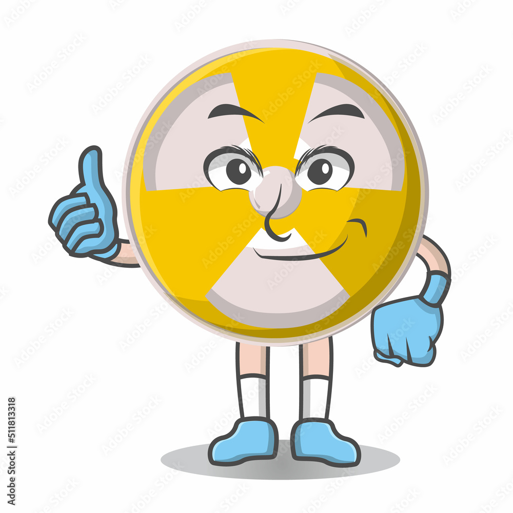 Radioactive smile design character, design vector illustrator. Stock ...