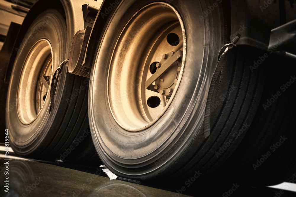 Big Semi Truck Wheels Tires. Rubber, Vechicle Tyres. Freight Trucks ...