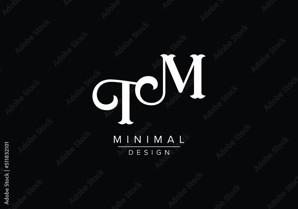 Premium TM letter logo design. TM Logo for luxury branding. Elegant and ...