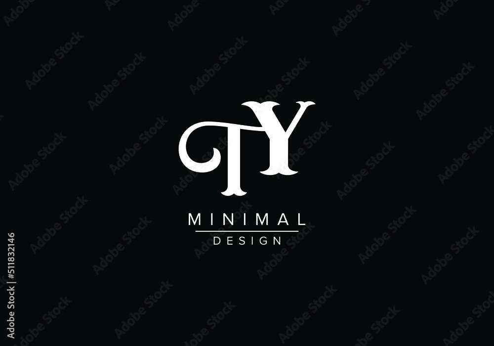 Premium TY letter logo design. TY Logo for luxury branding. Elegant and ...