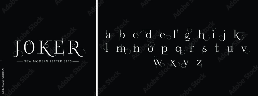 JOKER Elegant alphabet letters font and number. Classic Lettering ...