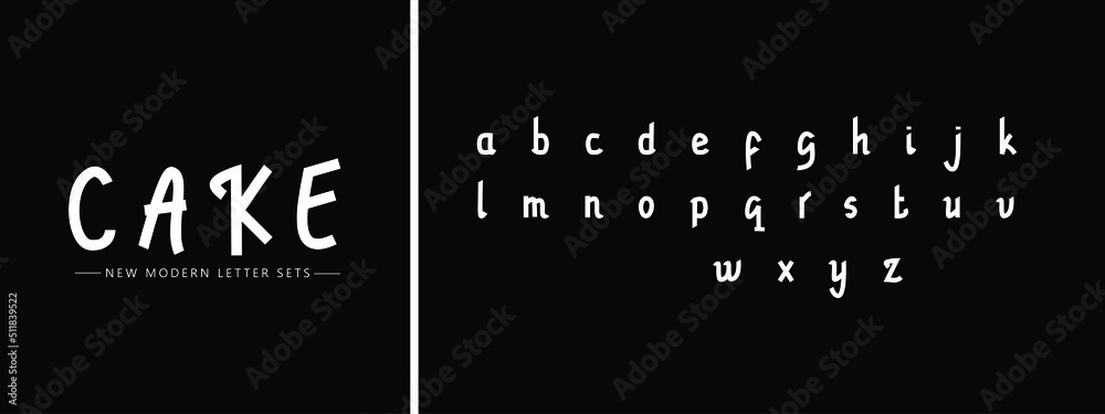 CAKE Elegant alphabet letters font and number. Classic Lettering ...