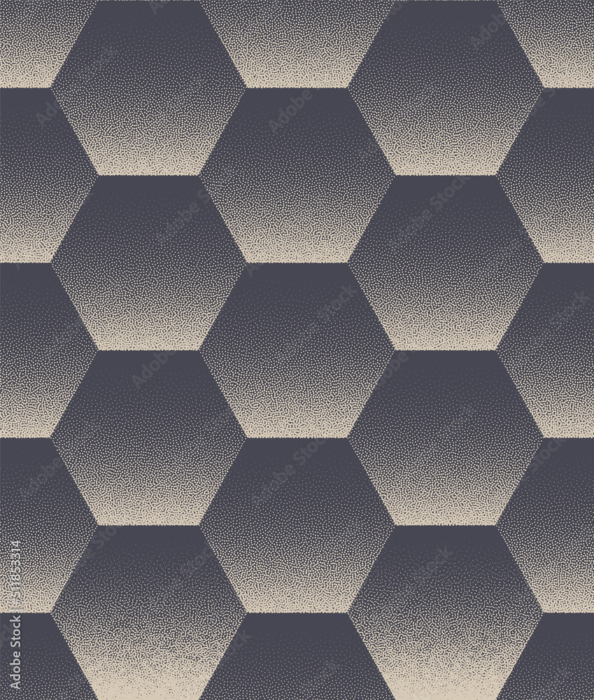 Honeycomb Grid Structure Seamless Pattern Vector Technology Abstract ...