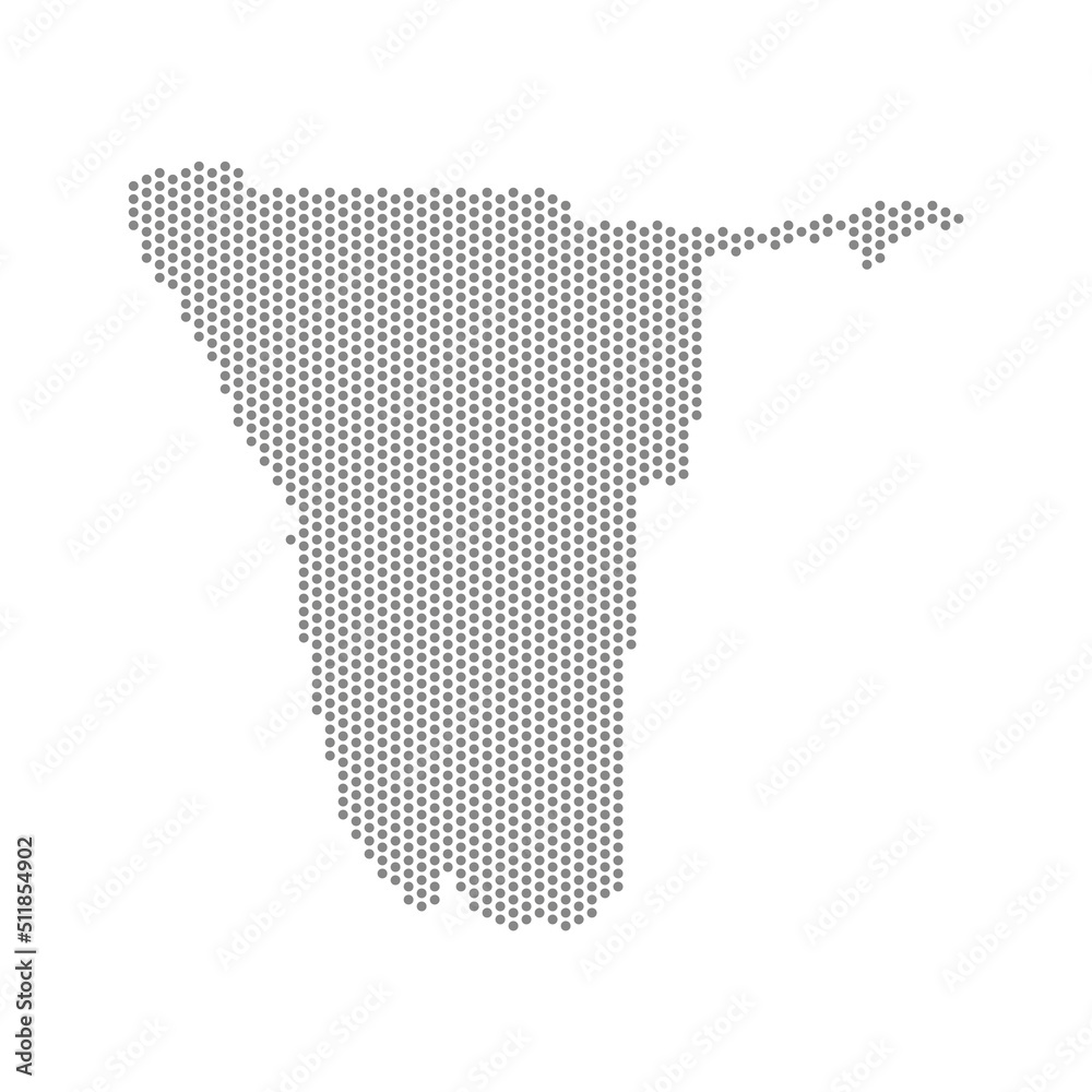 vector illustration of dotted map of Namibia Stock Vector | Adobe Stock