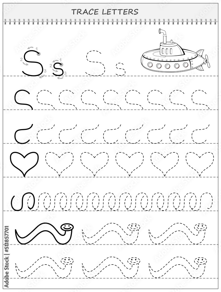Educational page on line for kids. Black and white printable worksheet ...