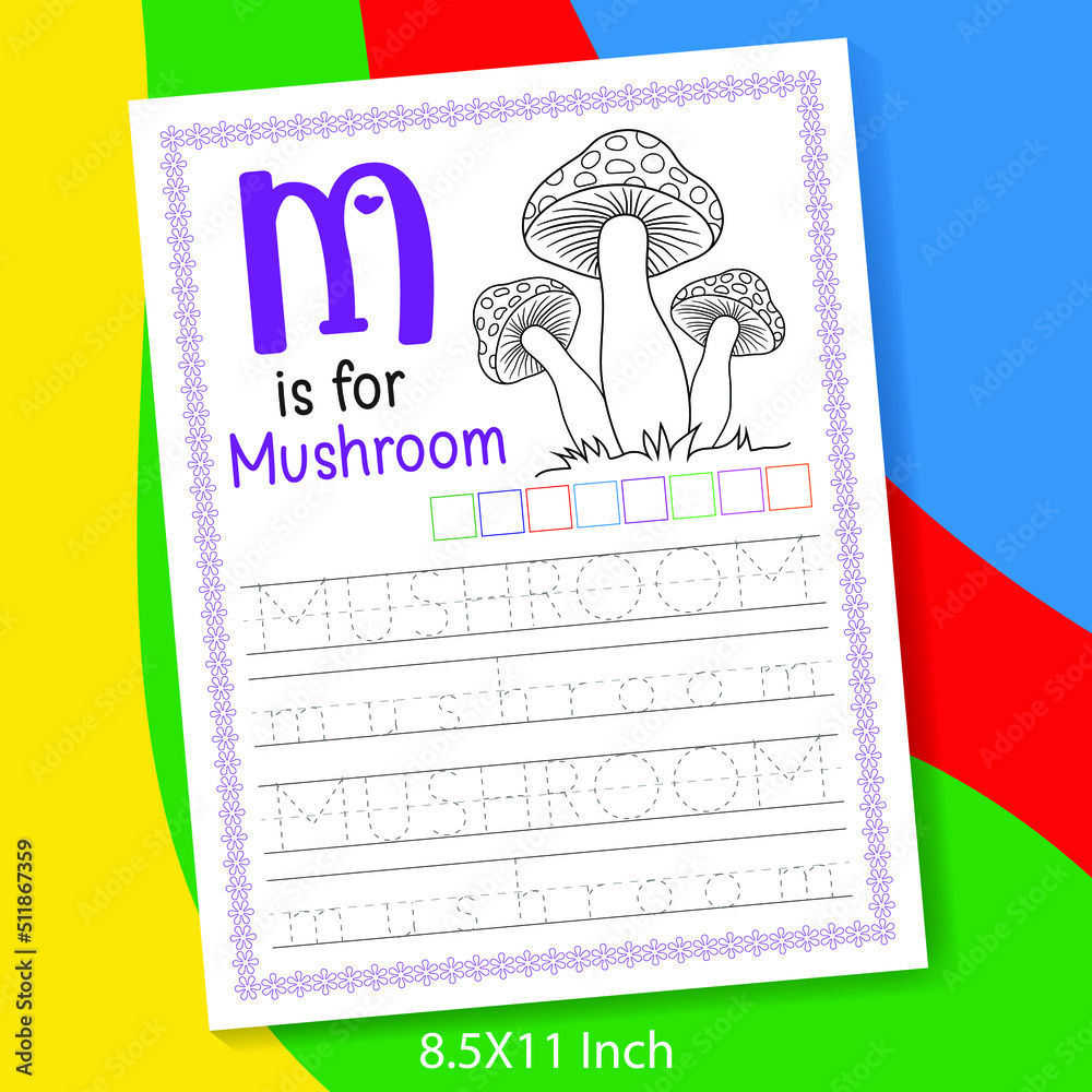 A to Z alphabet letter with easy word tracing and coloring book for ...
