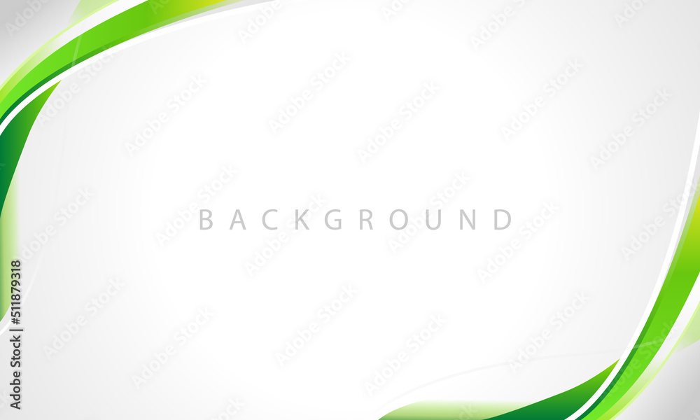 Green curve frame template vector Background Design Stock Vector ...
