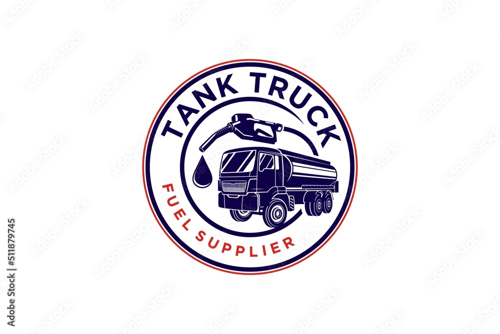 Automotive fuel truck tankers logo shipping design refueling gun icon ...
