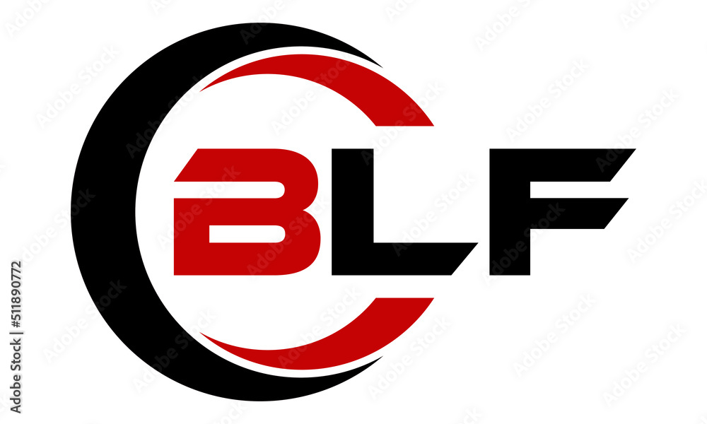 BLF three letter swoosh logo design vector template | monogram logo ...