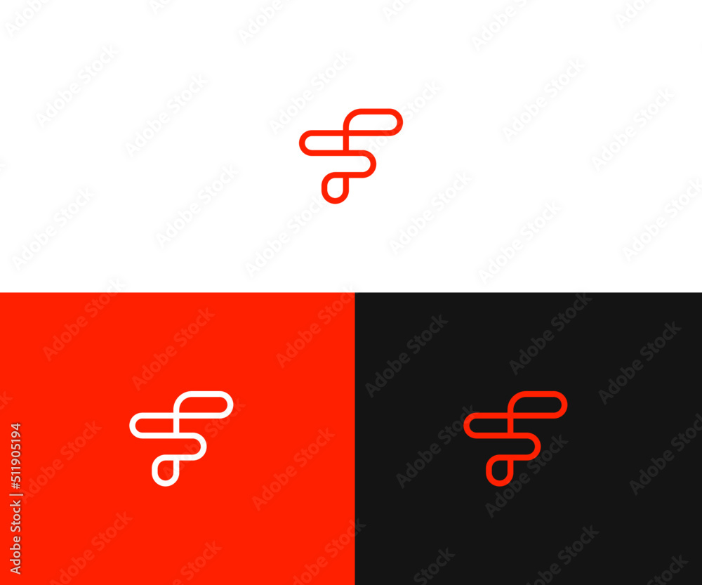Business corporate F letter logo design vector. Colorful F letter logo ...