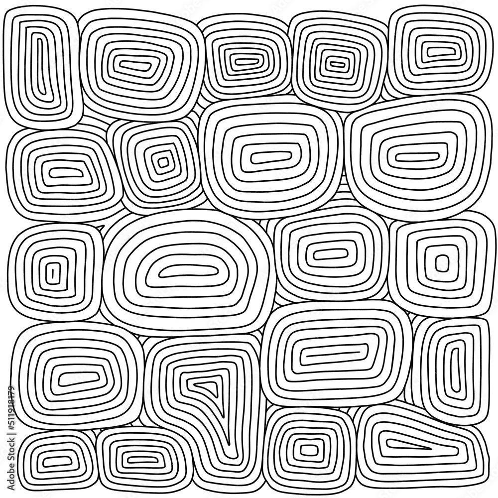 Scattered Geometric Line Shapes. Hand drawn Doodle elements. Abstract ...