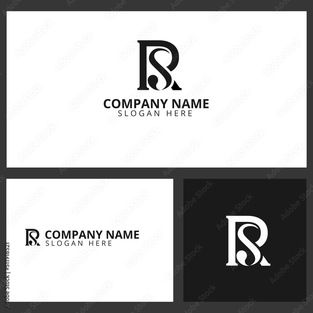 RS monogram logo. Letter R and S logo design. Stock Vector | Adobe Stock