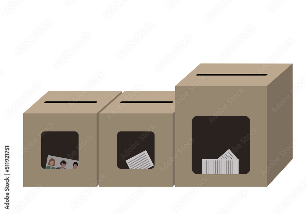 Urnas De Cartón Para Consultas Senado Y Cámara Con Ventana Y