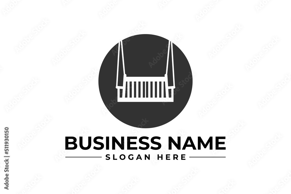 swing logo. Child care logo design. girl swing logo. park logo design ...