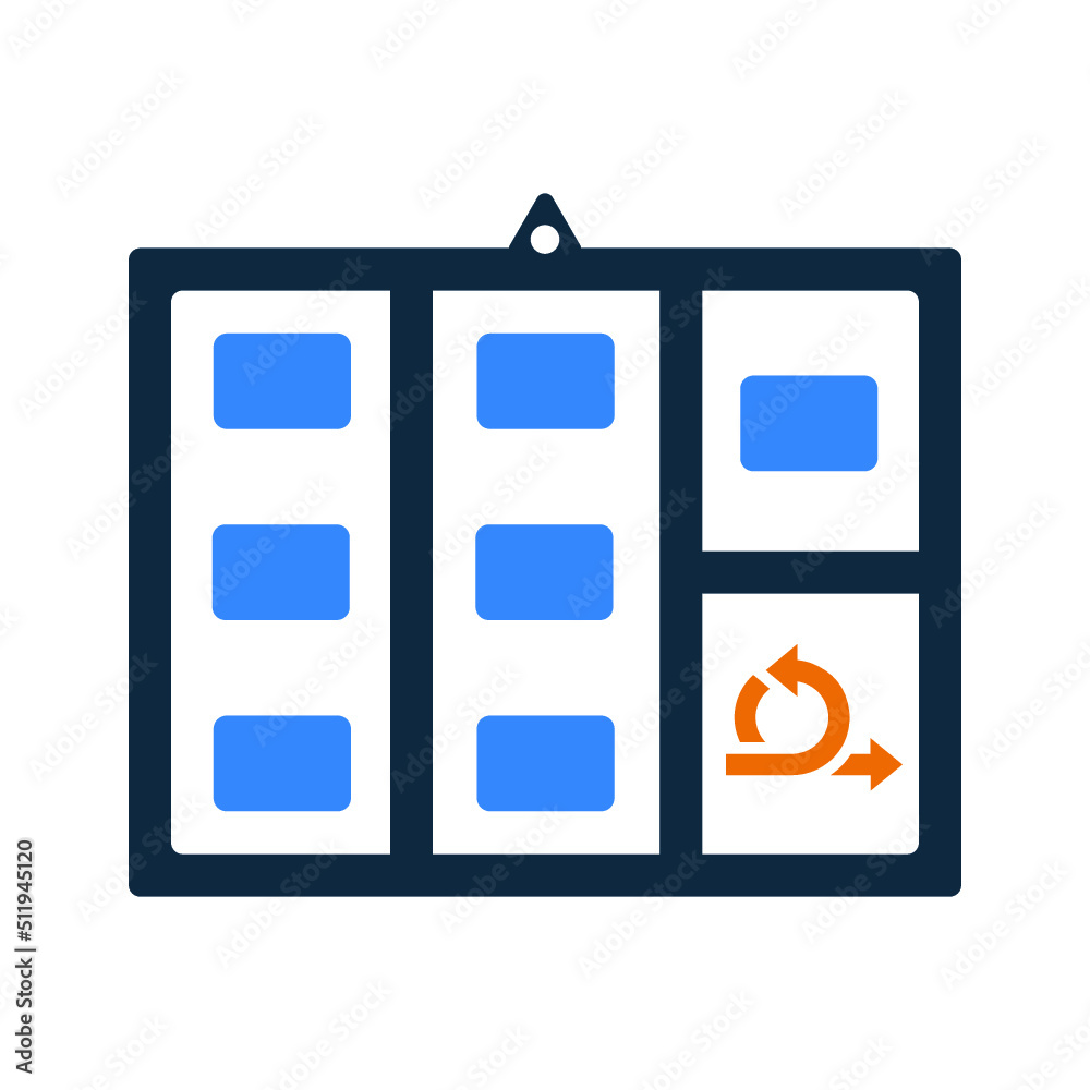 Agile, board, iteration icon. Simple editable vector graphics. Stock ...