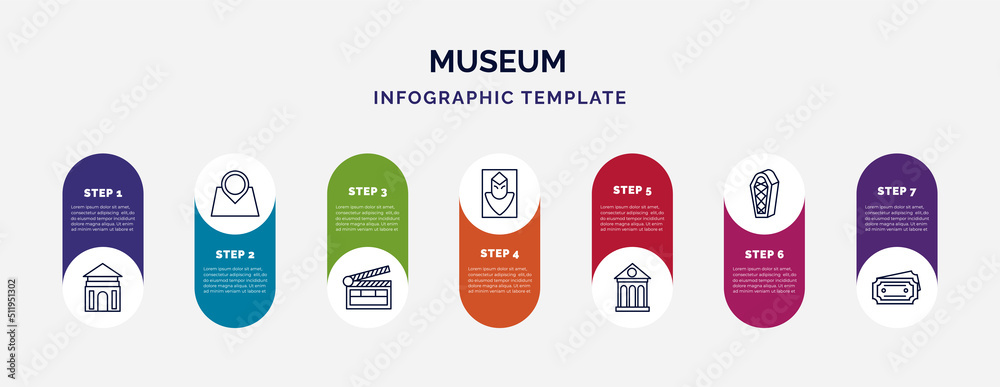 infographic template with icons and 7 options or steps. infographic for ...
