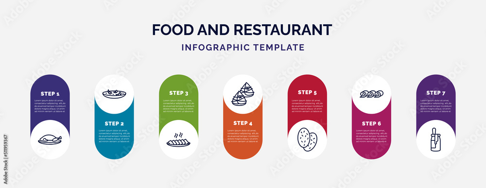 infographic template with icons and 7 options or steps. infographic for ...
