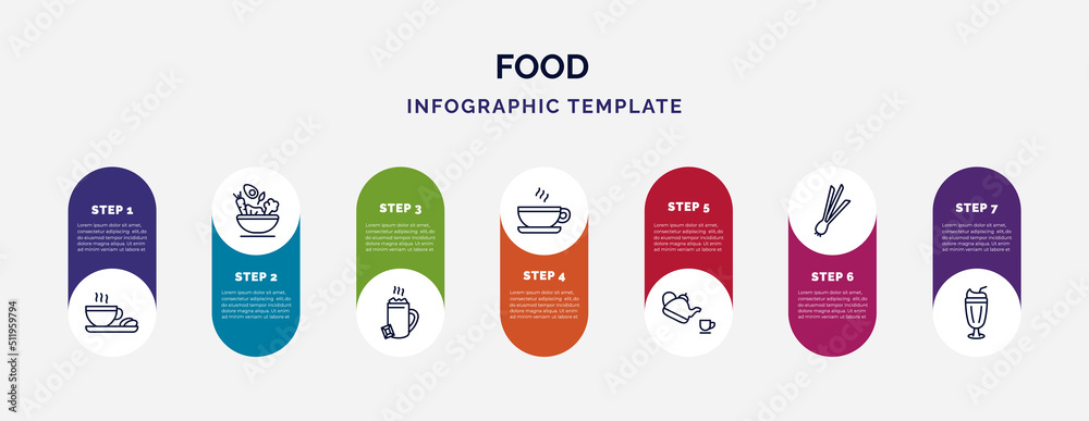 infographic template with icons and 7 options or steps. infographic for ...