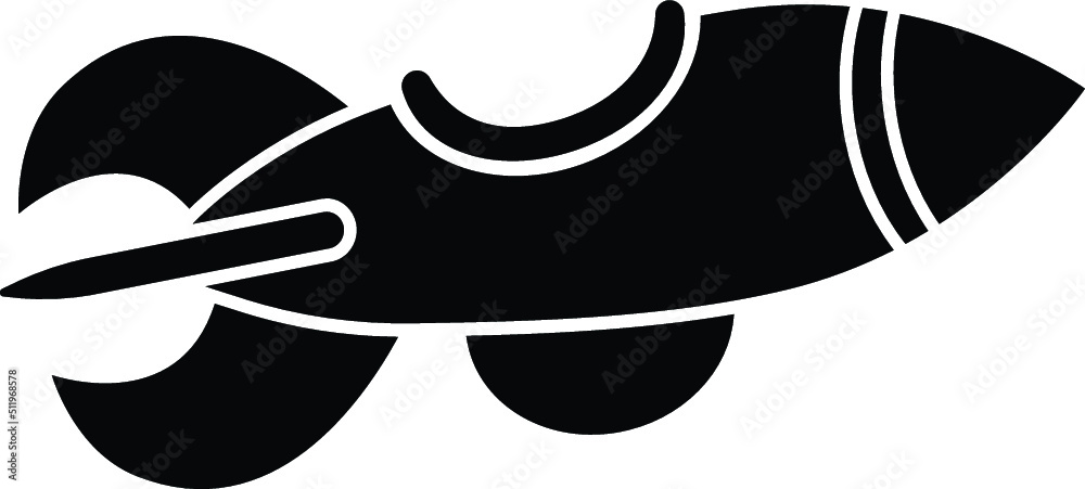 Black and White Cartoon Illustration Vector of a Simple Alien Spaceship ...