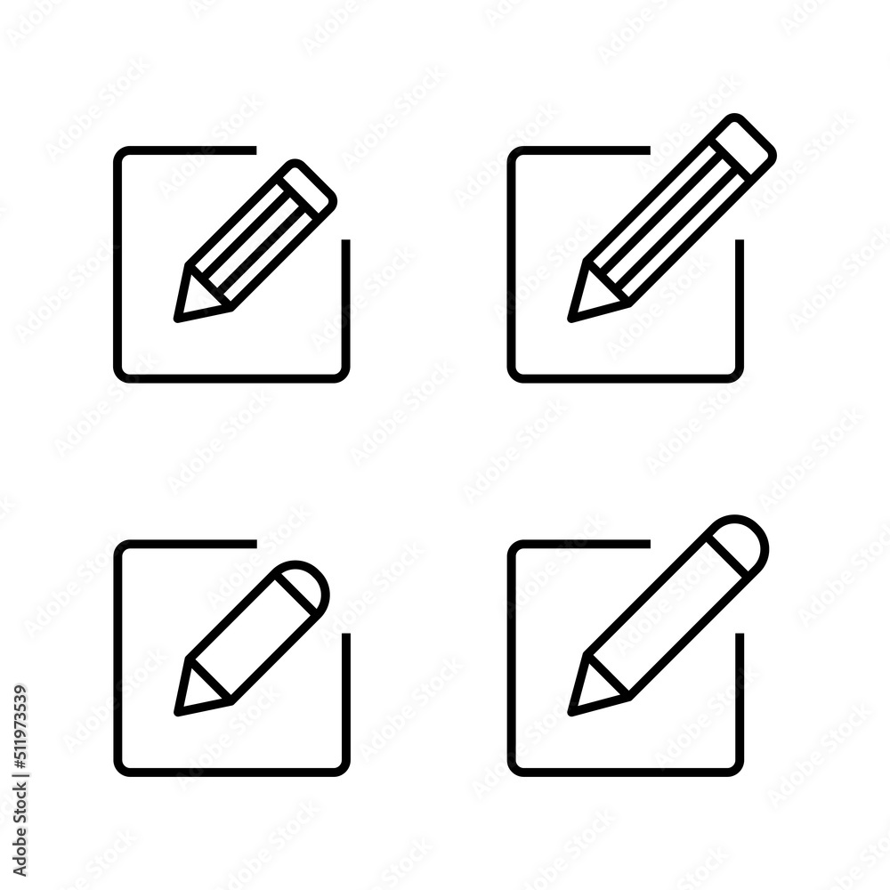 Edit icon vector. edit document sign and symbol. edit text icon. pencil ...