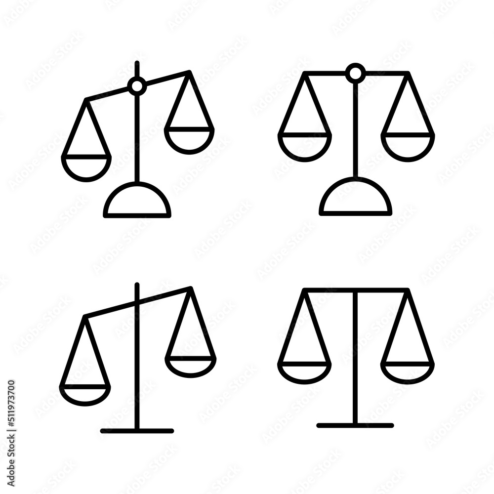 Scales icon vector. Law scale icon. Justice sign and symbol Stock ...
