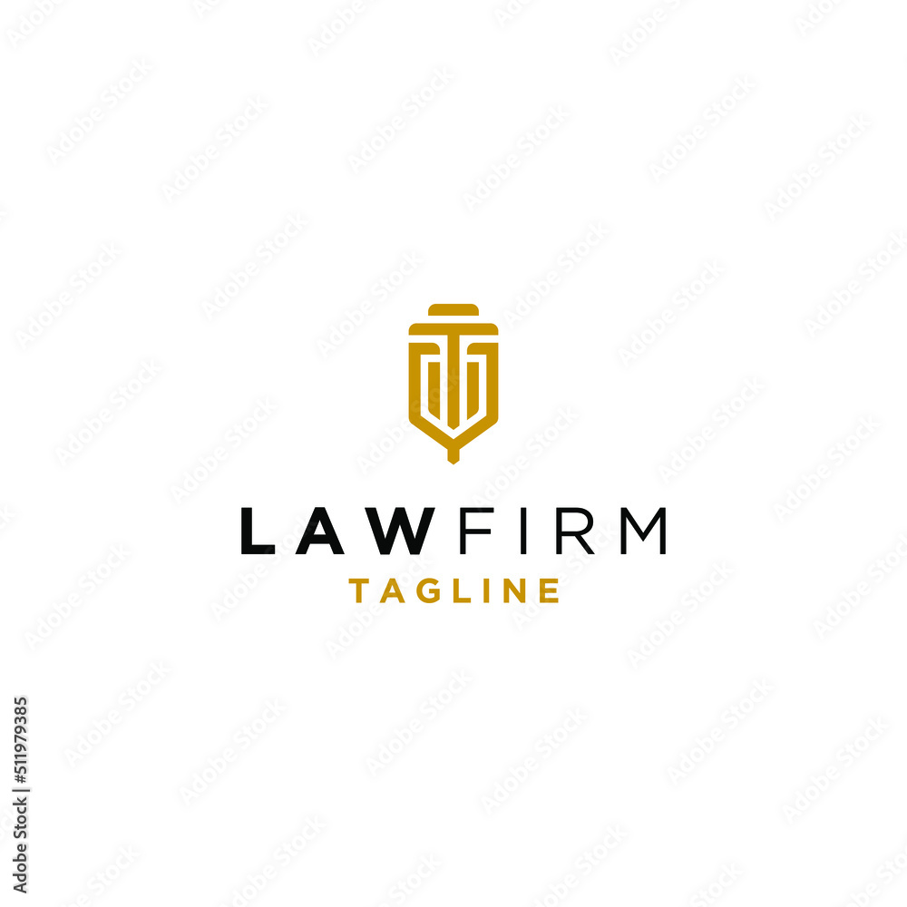 Vetor de law and letter t logo, icon and vector do Stock | Adobe Stock
