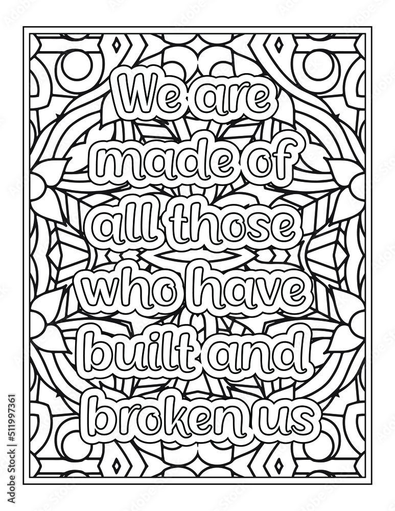 Quote Coloring Pages for Adults and Teens - Best Coloring Pages For Kdp ...