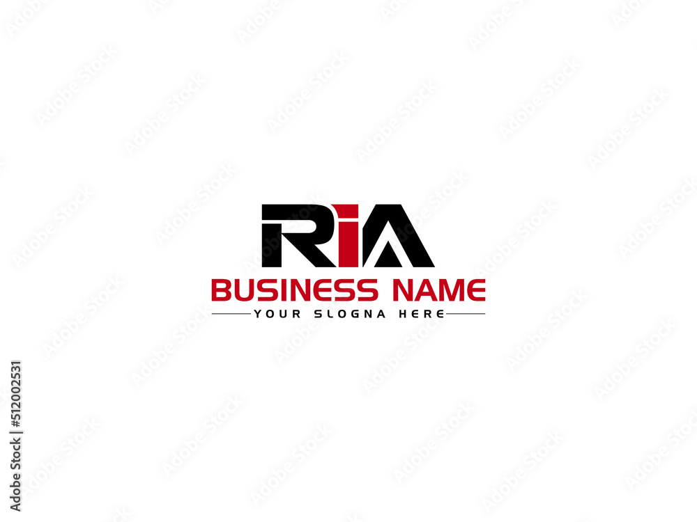 Photo & Art Print Premium RIA Logo Icon, Letter RI Logo Image Vector ...