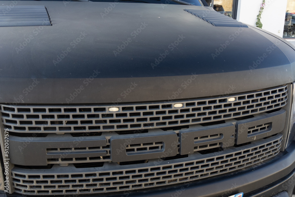 Ford Raptor truck suv xtr 4x4 pickup black front ranger car logo brand ...