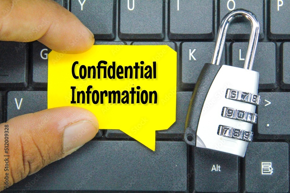 lock codes and conversation boxes with the words Confidential ...