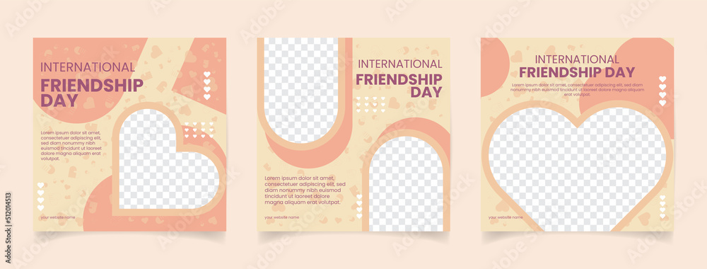 social media post template for international friendship day suitable ...