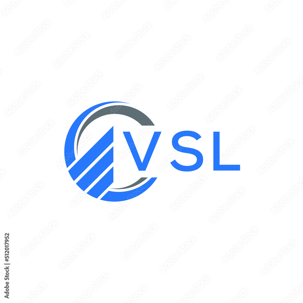 VSL Flat accounting logo design on white background. VSL creative ...