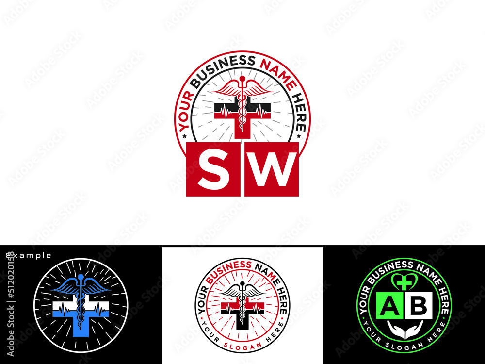 Premium SW Logo Design, Letter Sw ws Logo Icon Vector For Any Type Of ...