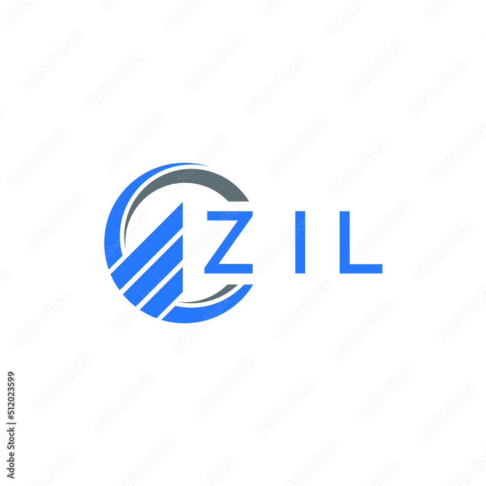 ZIL Flat accounting logo design on white background. ZIL creative ...