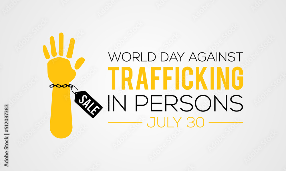 vector illustration of World Day Against Trafficking in Persons poster ...