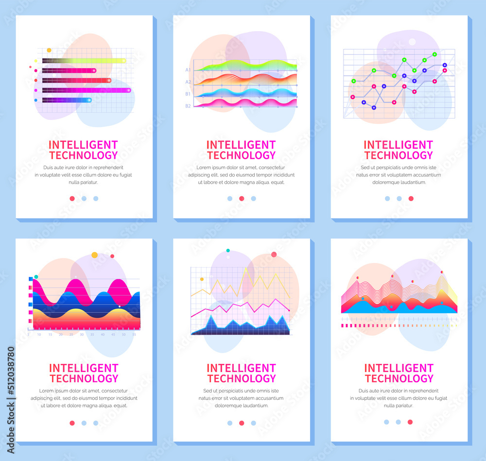 Intelligent technology hud interactive panel. Data screen with charts ...