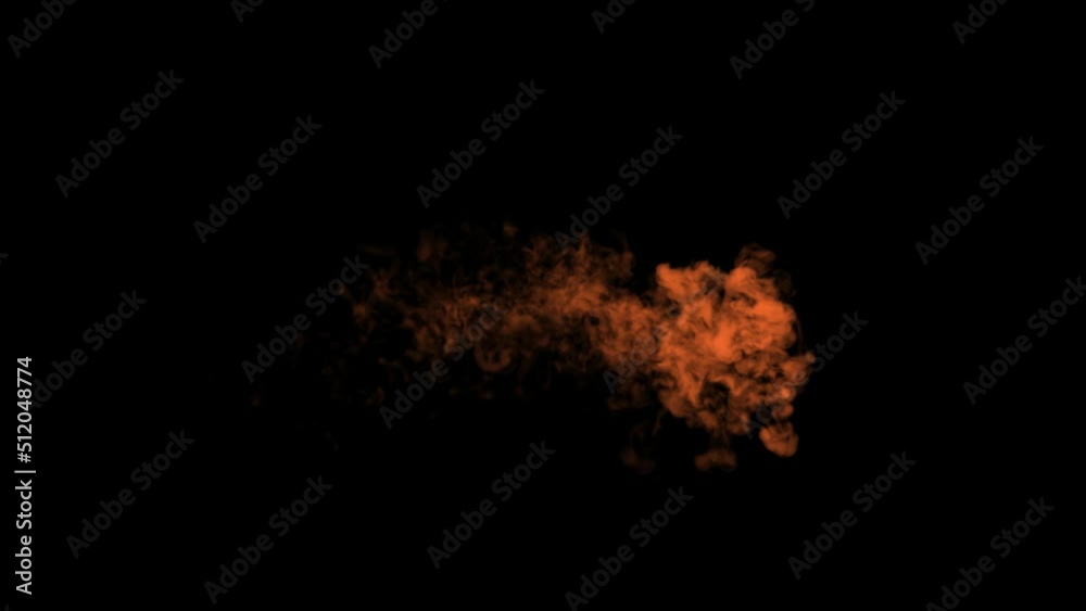 Slowly moving abstract red smoke. Realistic atmospheric red smoke ...