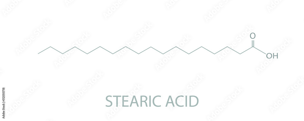 Stearic acid molecular skeletal chemical formula. Stock Vector | Adobe Stock