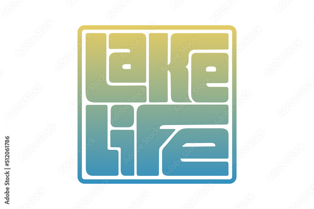 Lake Life logo design Stock Vector | Adobe Stock