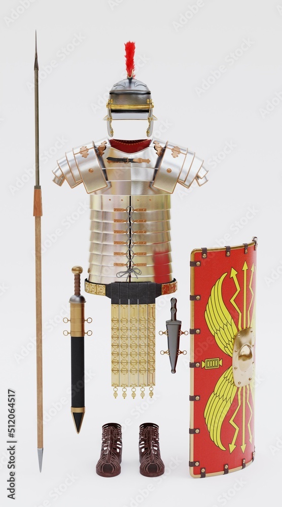 Realistic 3D Render of Roman Armor - Full Stock Illustration | Adobe Stock