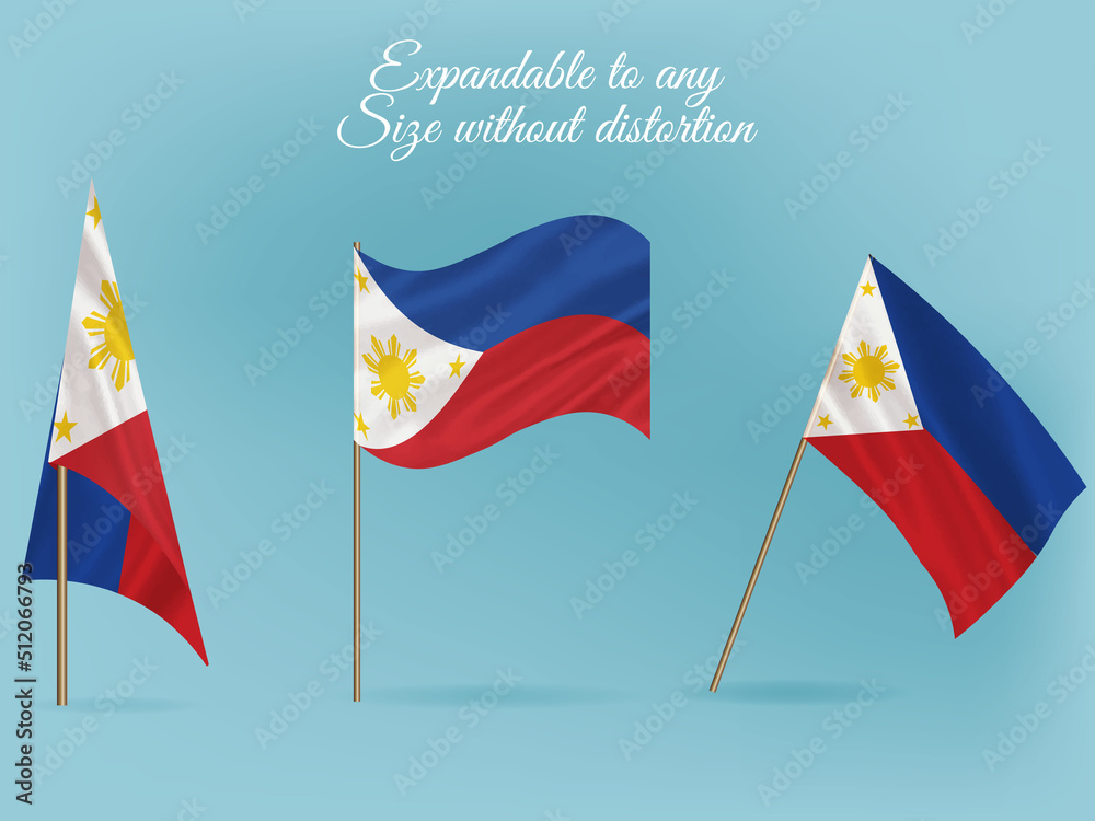 National flag of Philippines vector.Waving flag of Philippines from ...