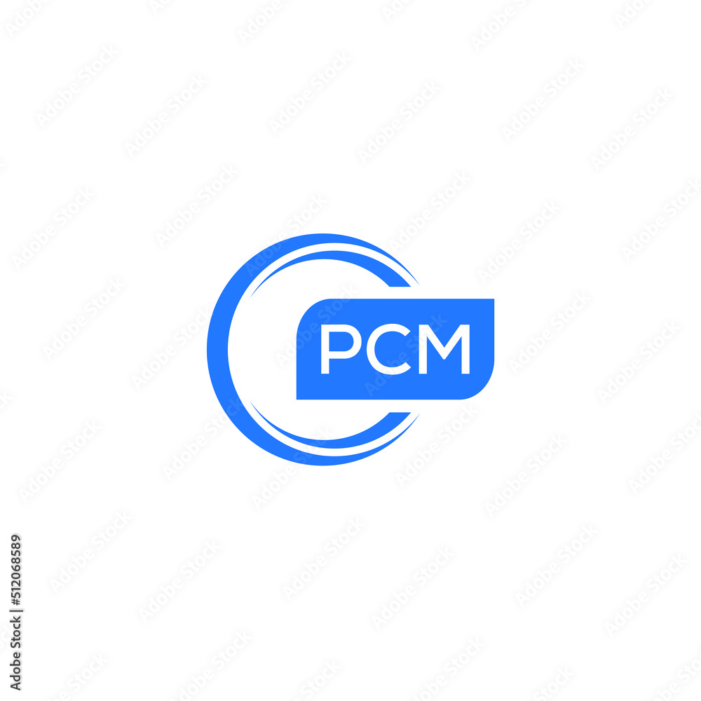 PCM letter design for logo and icon.PCM typography for technology ...