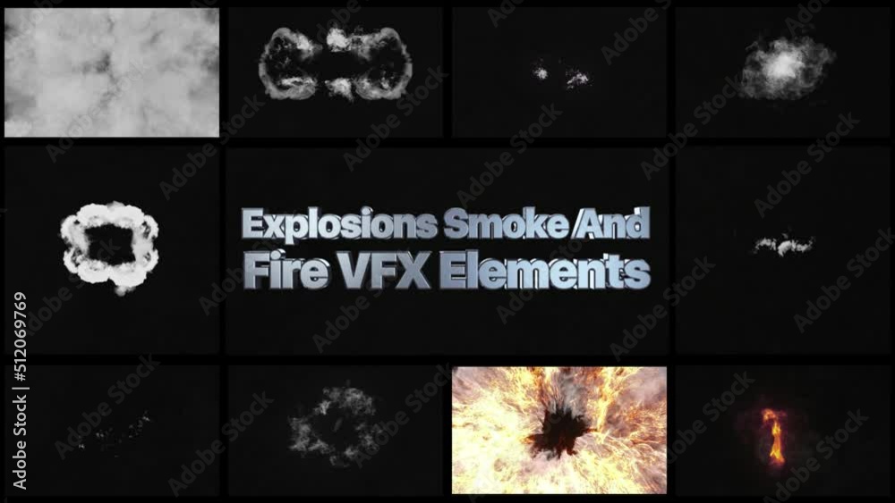 Explosions Smoke And Fire VFX Elements is an animated pack that ...