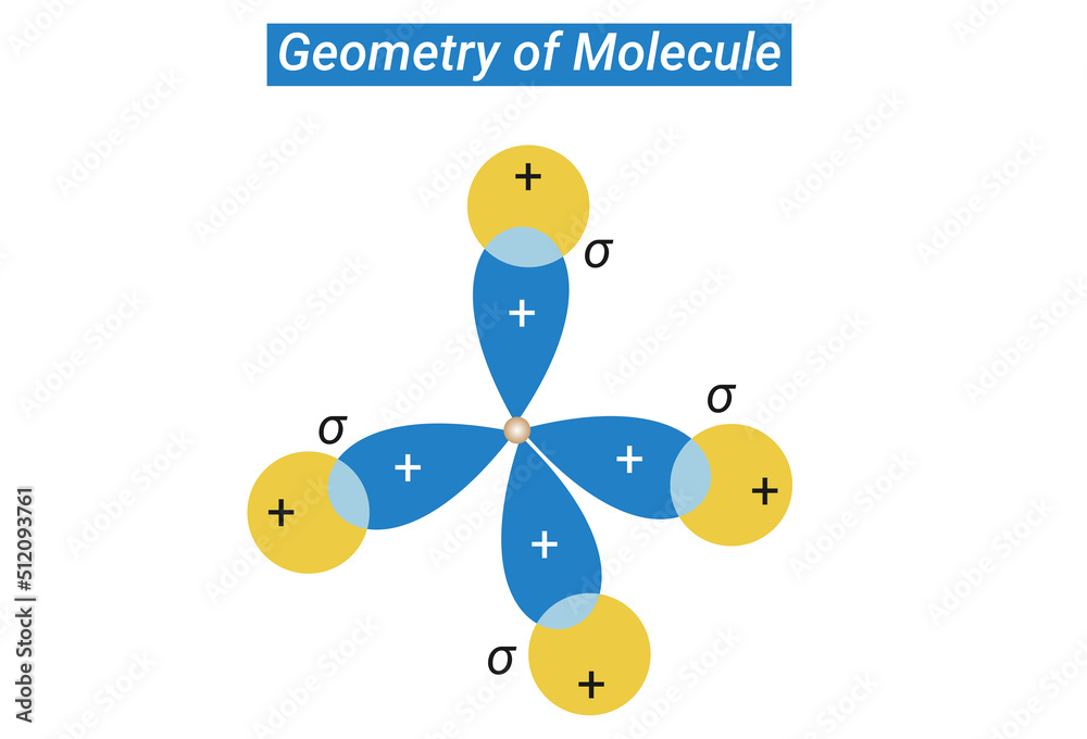 Definite geometry of molecule or Bent Molecular Geometry Stock Vector ...