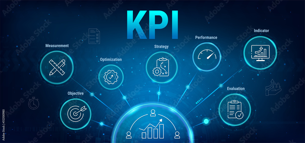 Vetor de KPI - Key Performance Indicator acronym. lettering ...