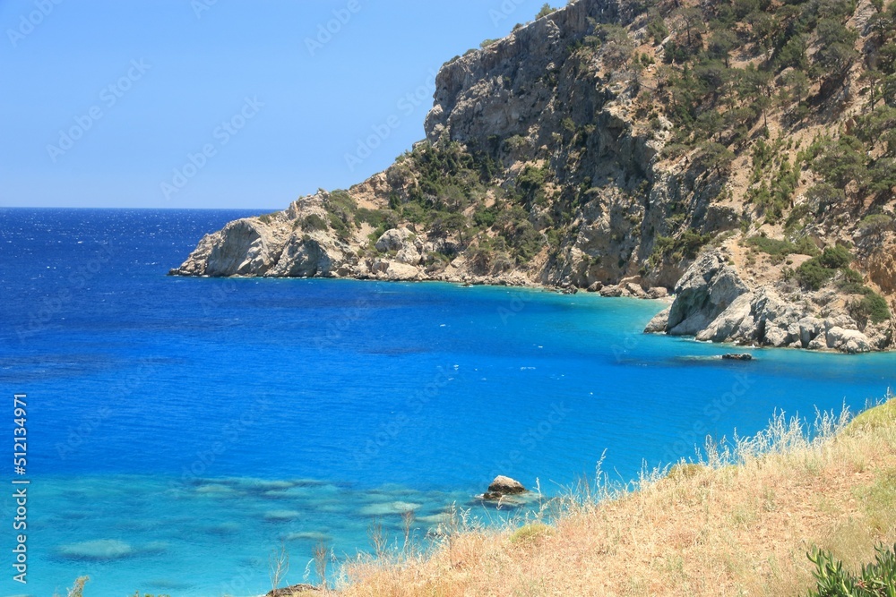 Isola di Karpathos, spiaggia di Apella Stock Photo | Adobe Stock