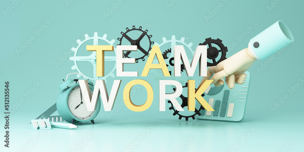 Business teamwork and organizational collaboration concepts to work ...